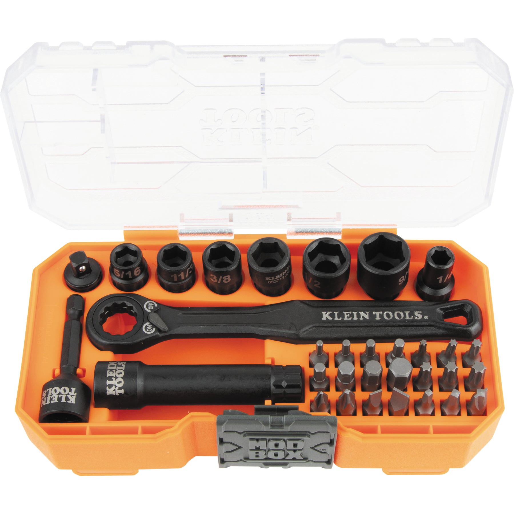 Klein Tools KNECT 1/4-Inch Drive Impact-Rated Pass Through Socket Set ...