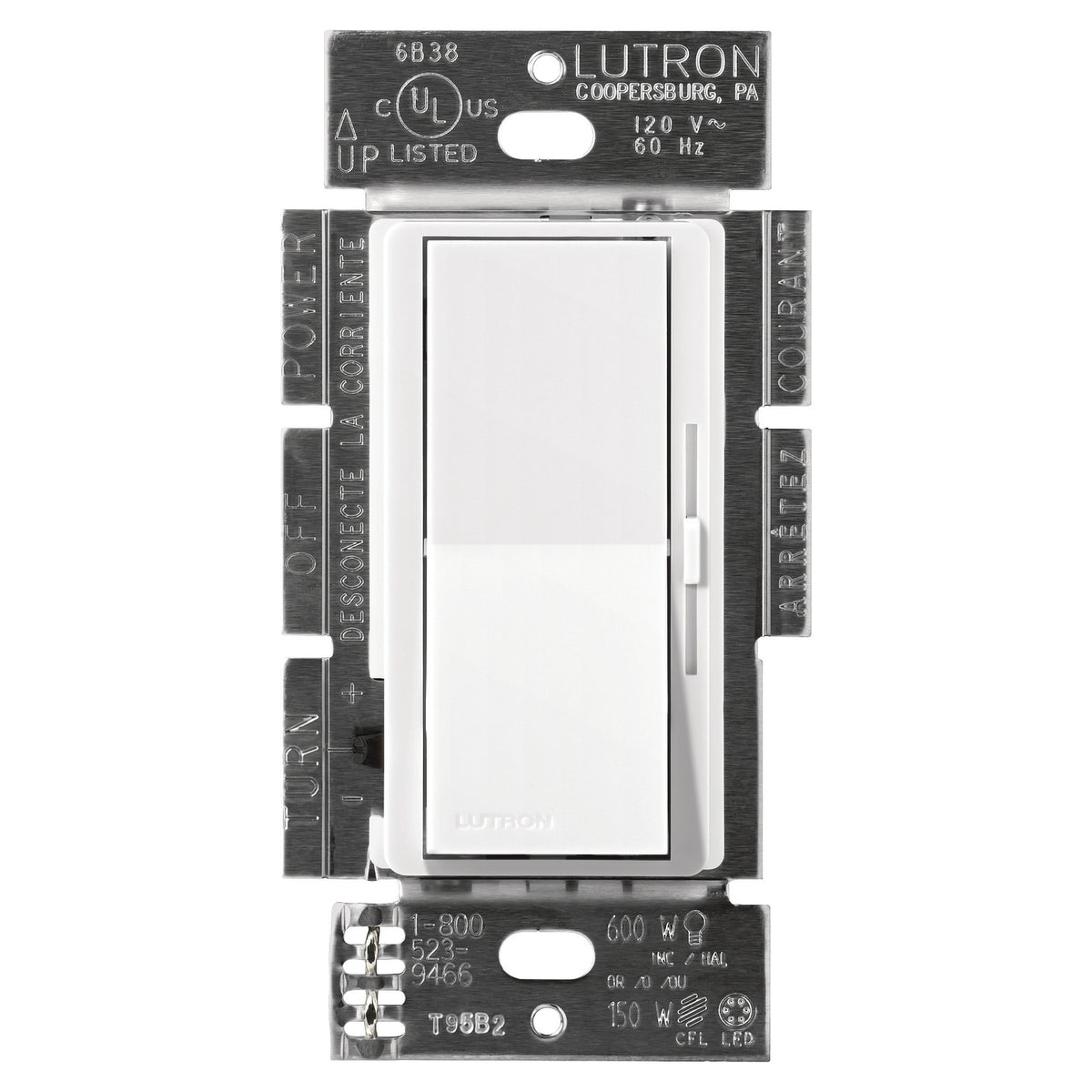 Lutron Diva C-L Dimmer for Dimmable CFL & LED Bulbs, Maximum 250W ...