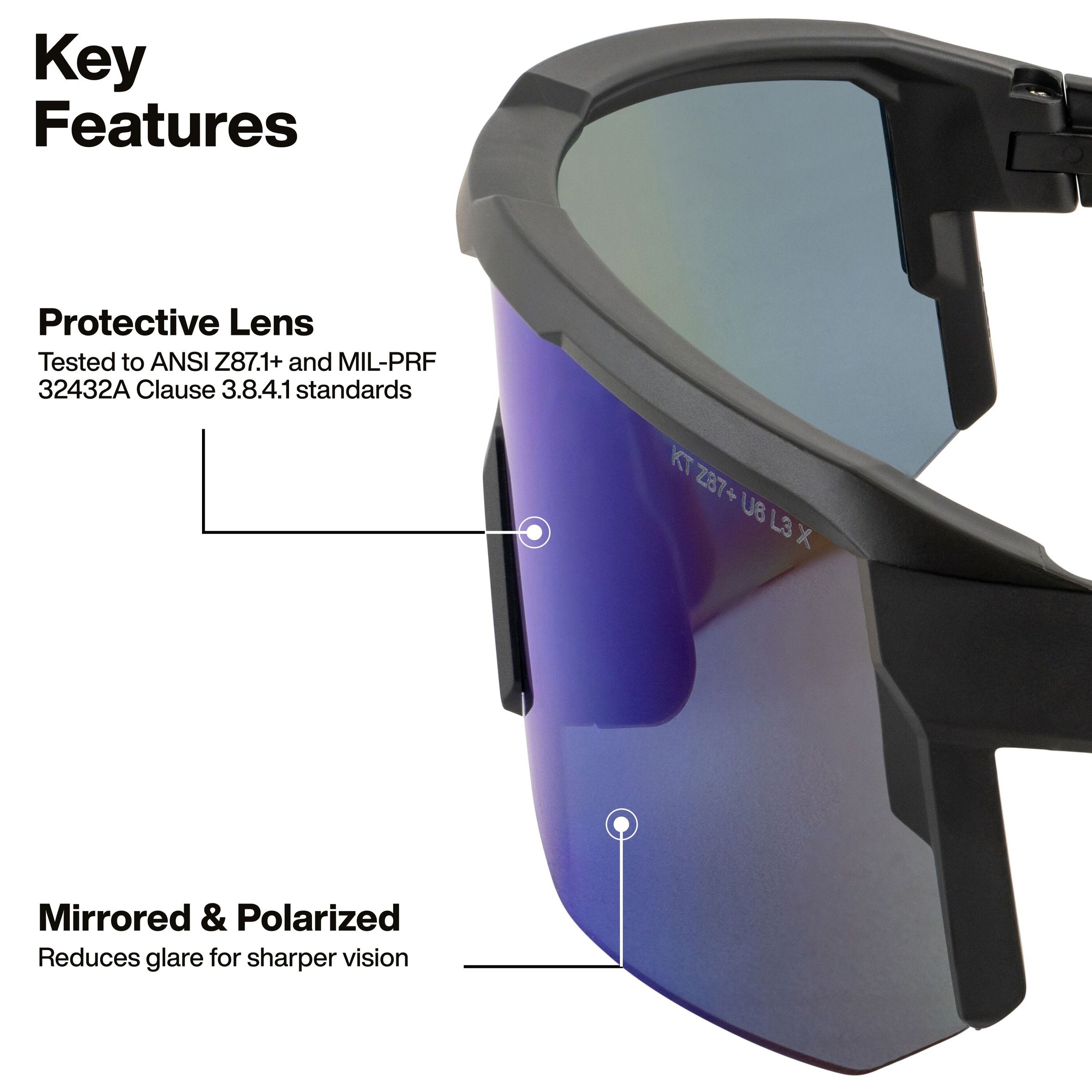 Klein Tools Polarized Blade Safety Glasses Blue lens 03002 — Orka