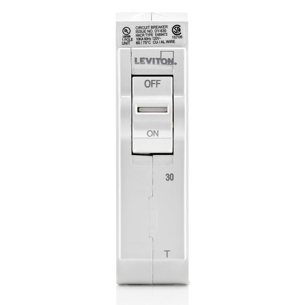 Leviton 1-Pole 30A 120V Standard Thermal Magnetic Breaker, Model LB130 ...