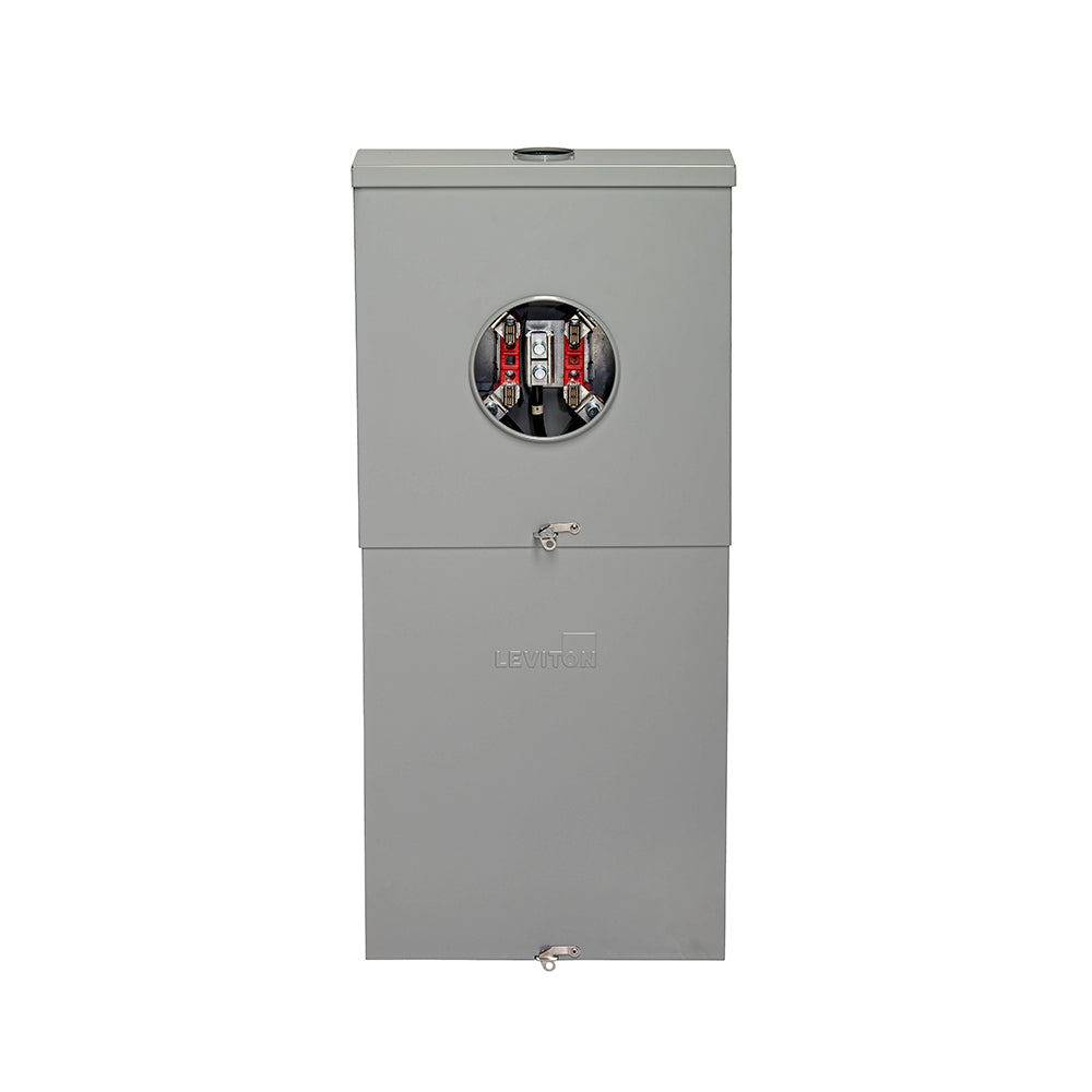 Leviton 200A 120/240V Outdoor Meter Main Combo, 8 Spaces, Ring Type ...