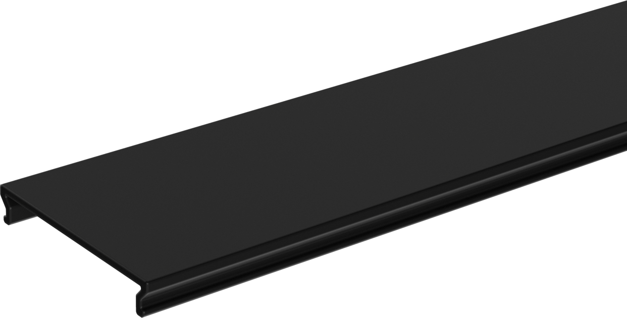 Liteline STRIPE Back Cover for Wall Mount 48" Black — Orka