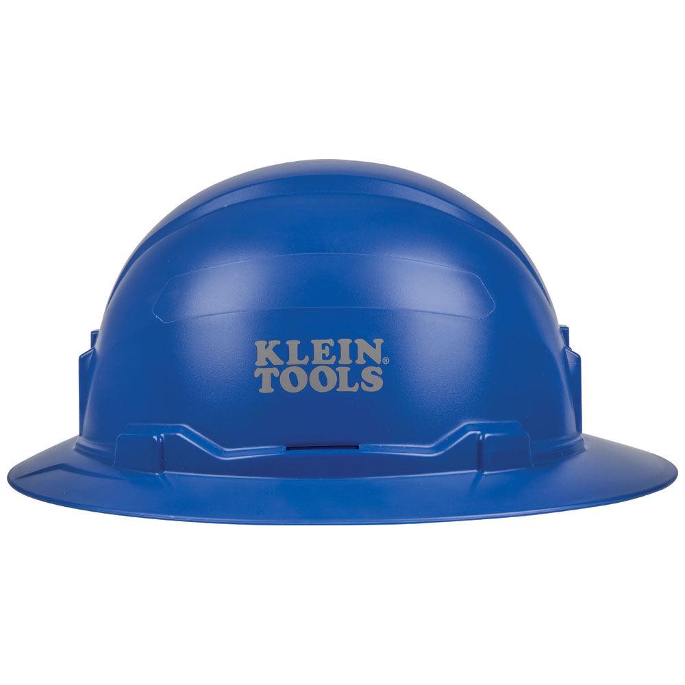 Klein Tools Hard Hat Full Brim, Non-vented, Blue, Model 60249 — Orka