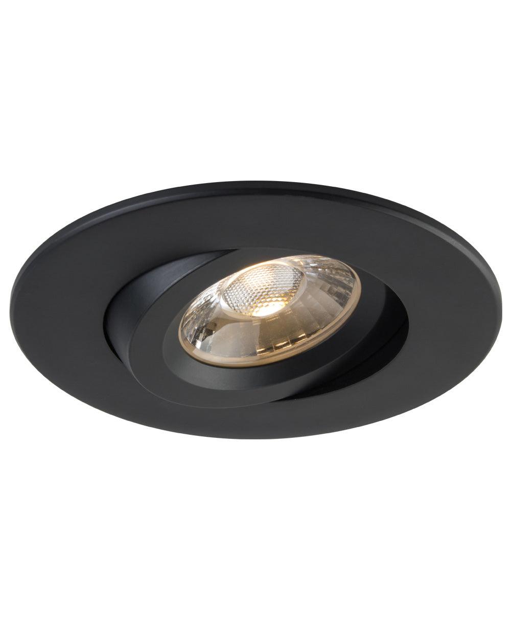 Liteline 4" Luna LED Black Round Gimbal Recessed Fixture, Model RA4-12 ...